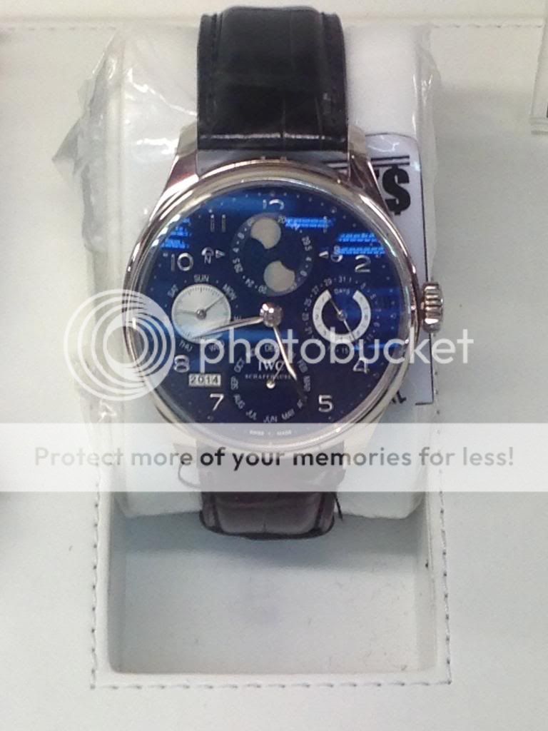 FS: IWC Portuguese Perpetual Calendar Blue Dial ref 503203 Very Mint ...